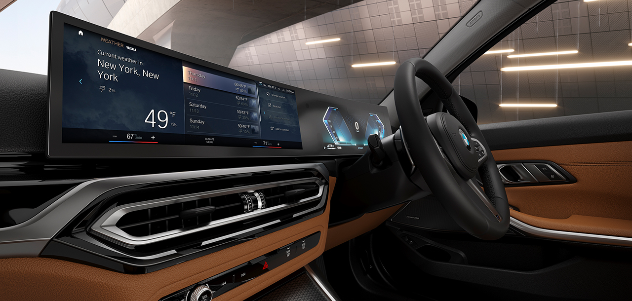 bmw curved display with connected drive